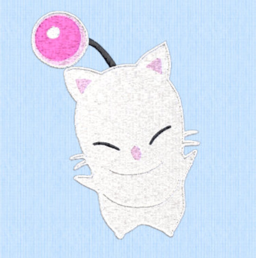 Final Fantasy Inspired Moogle Machine Embroidery File - Etsy