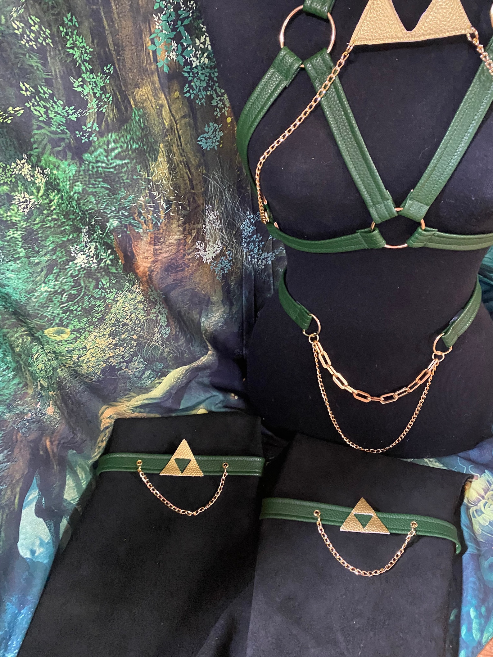 Legend of Zelda Inspired Triforce Cage Harness Set - Etsy
