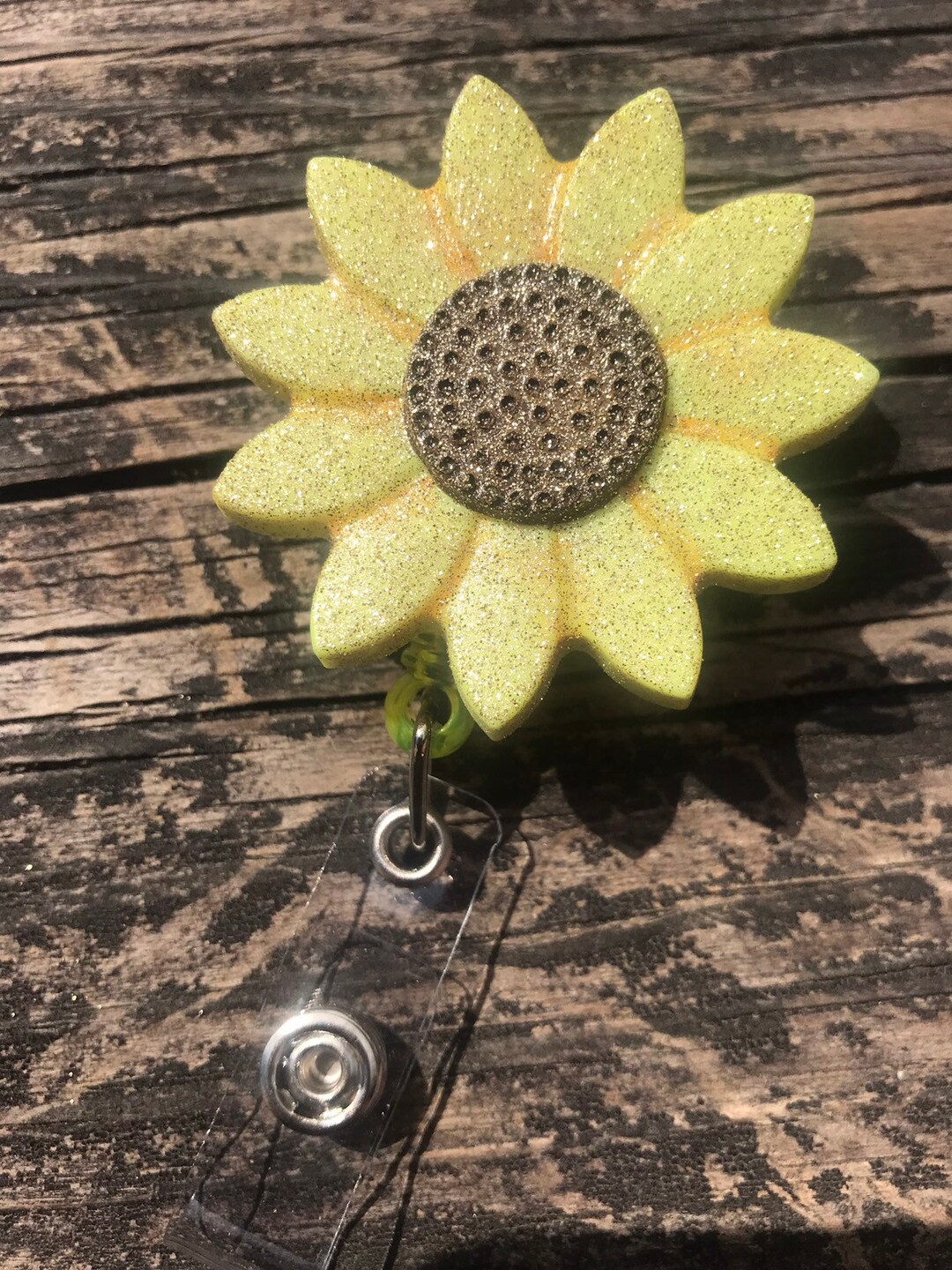 Glitter Sunflower Name Badge Reel - Etsy
