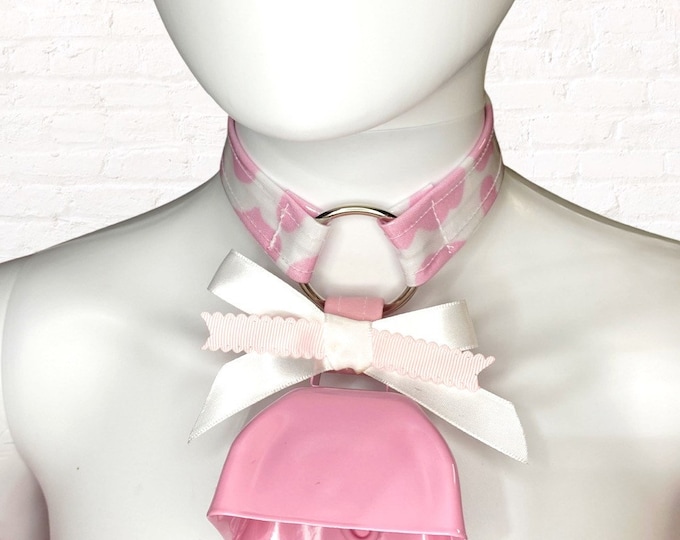 Strawberry Milk Pink Cow Choker - Etsy