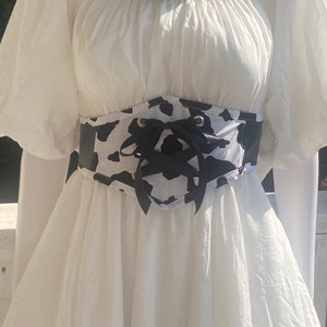 Cow Print Corset Belt - Etsy