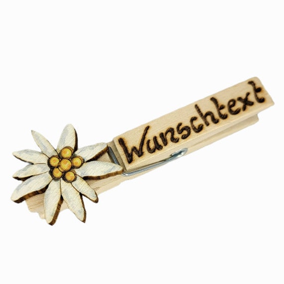 Glubbal Glupperl Edelweiß Holz Text - Etsy.de