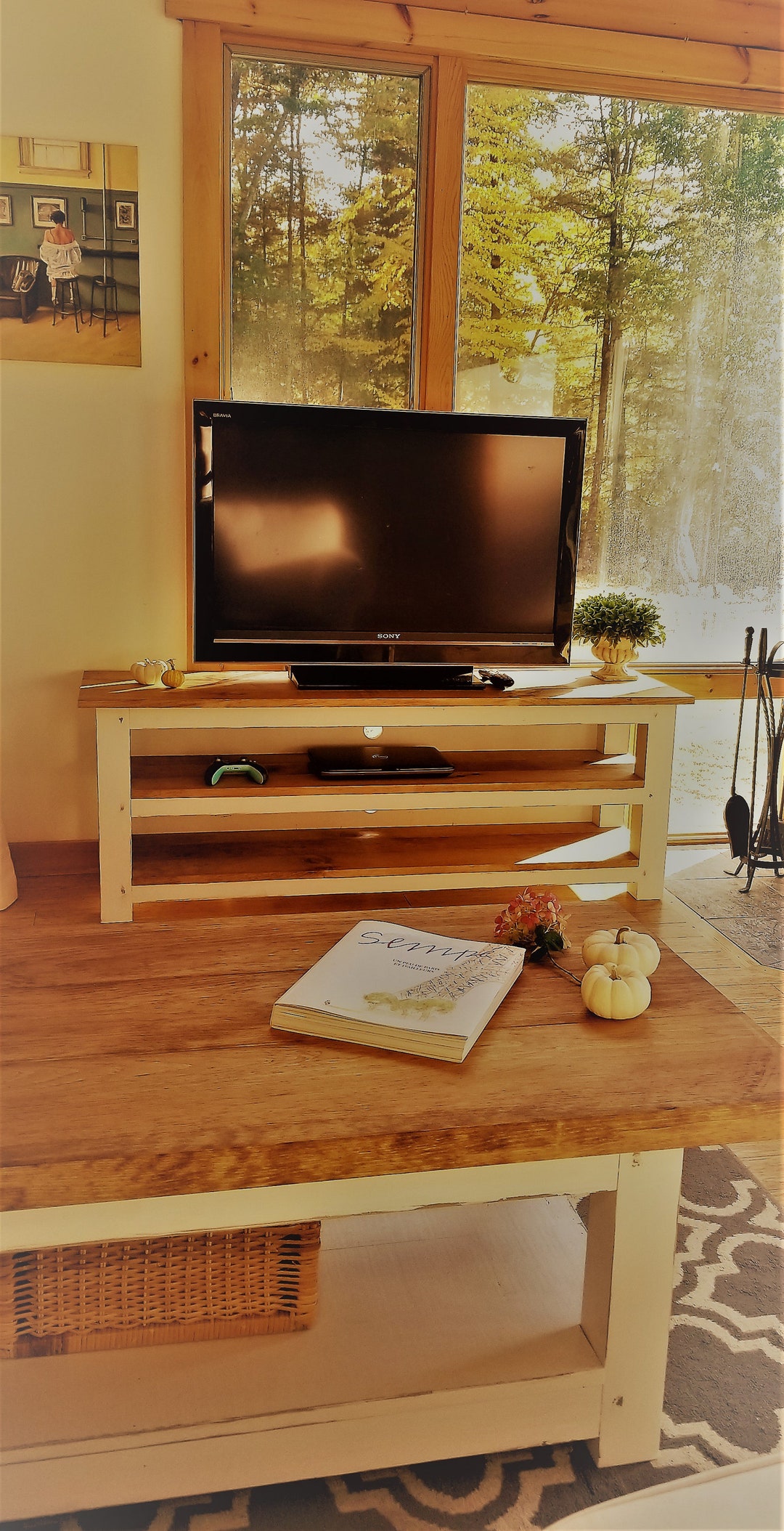 Handmade Rustic Wood Media Center - Etsy