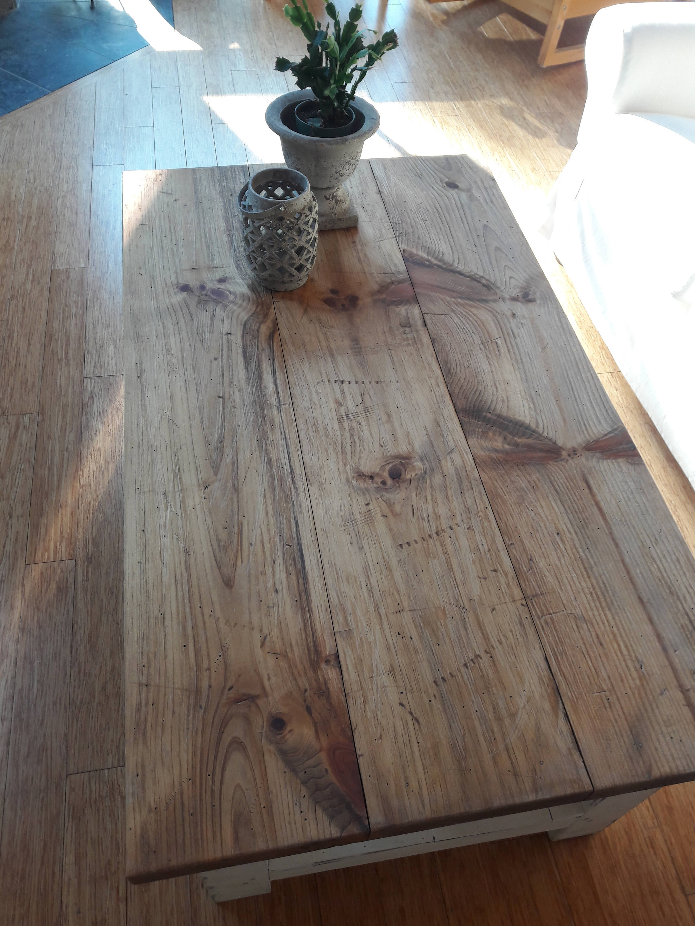 Handmade Rustic Coffee Table Solid White Oak Product Details | Etsy