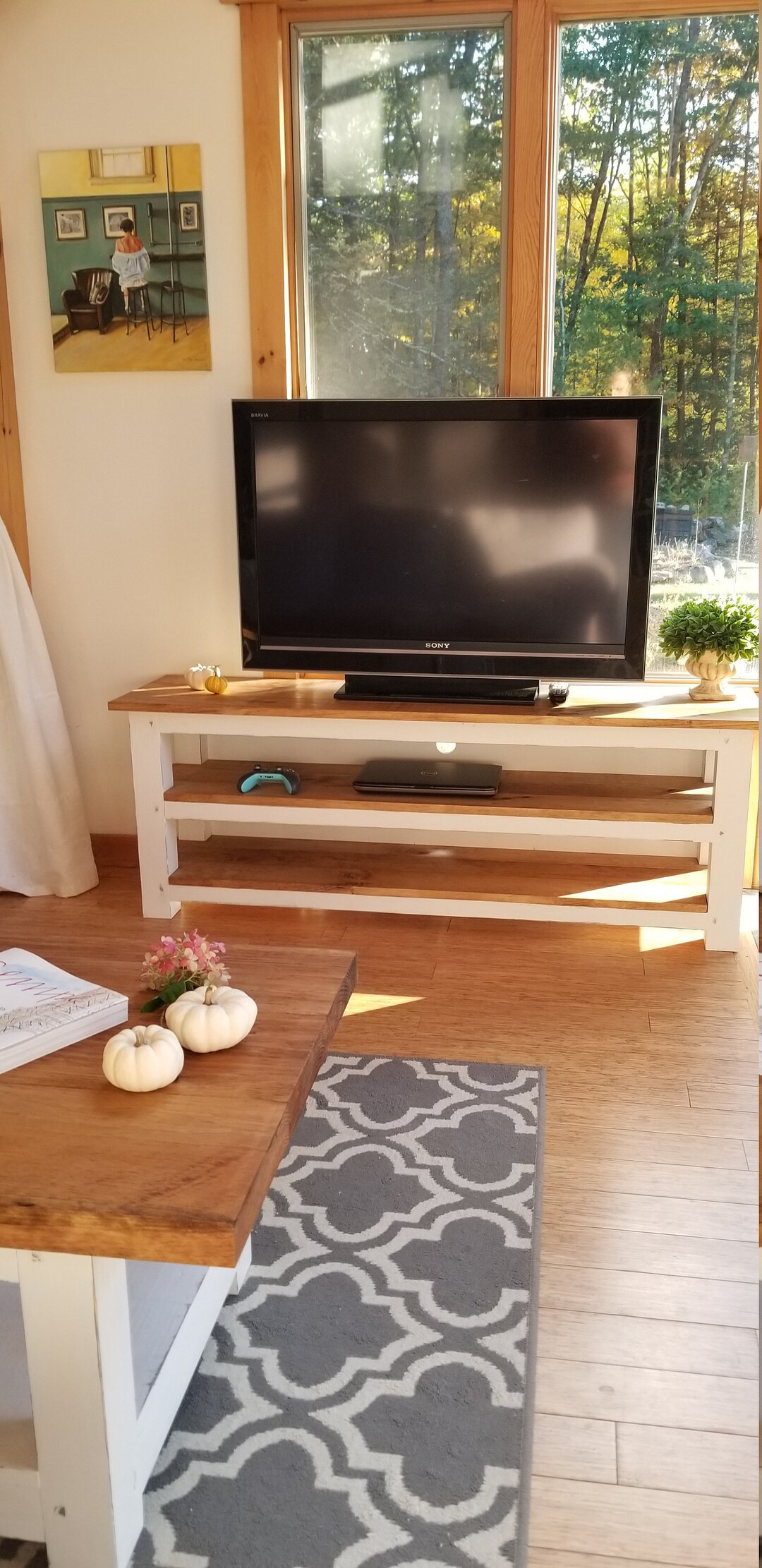 Custom Color Handmade Solid Wood Rustic Media Center Details, and ...