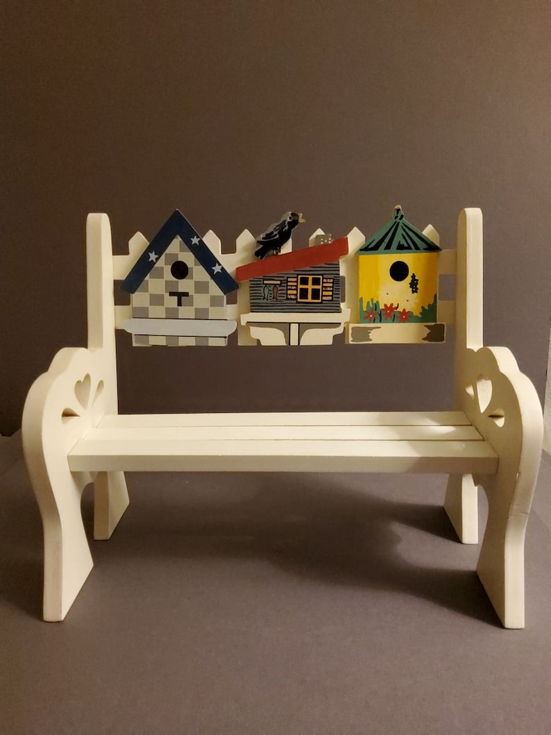 Wooden Birdhouse Bench, House of Lloyd - Etsy