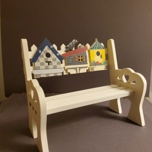 Wooden Birdhouse Bench, House of Lloyd - Etsy