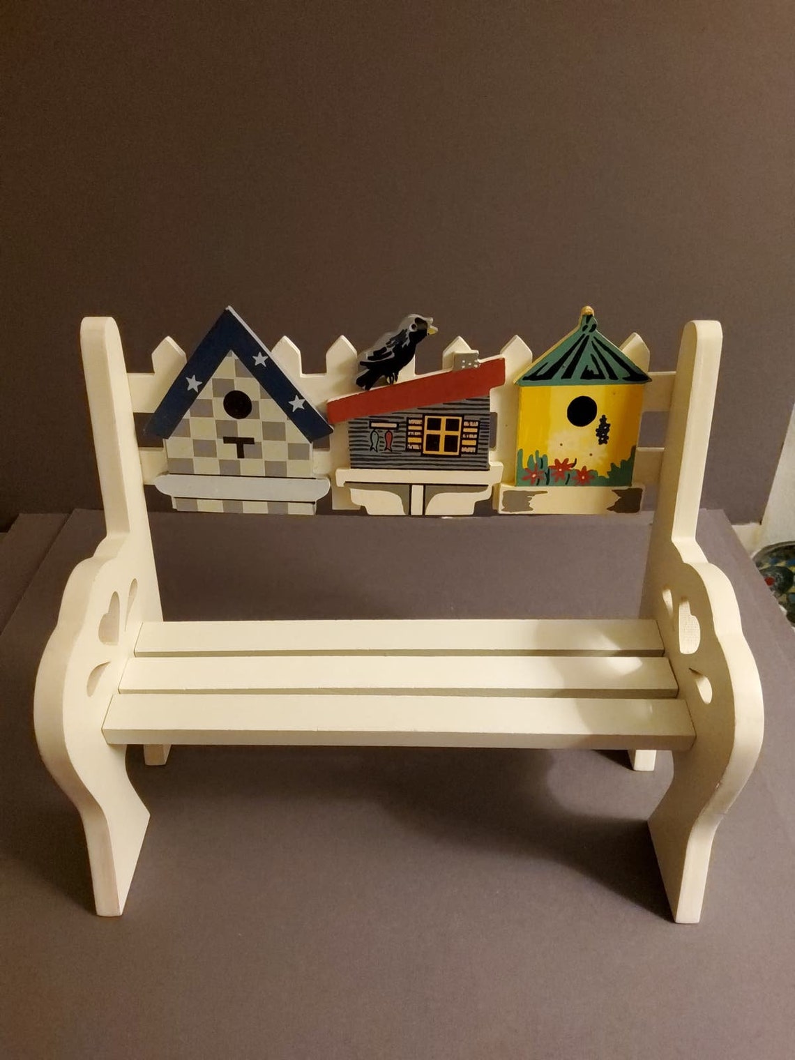 Wooden Birdhouse Bench, House of Lloyd - Etsy