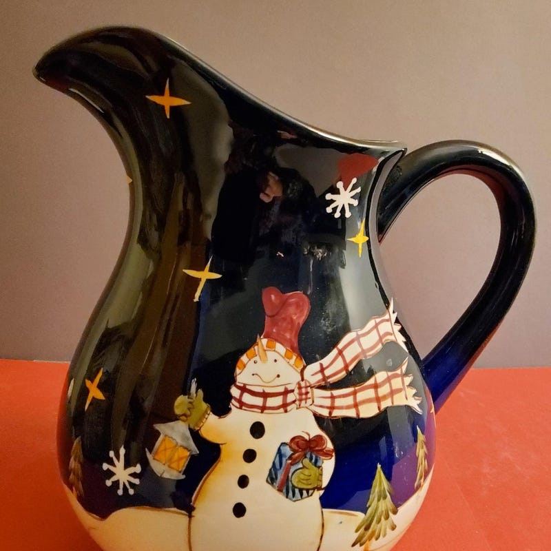 Snowman Pitcher - Etsy