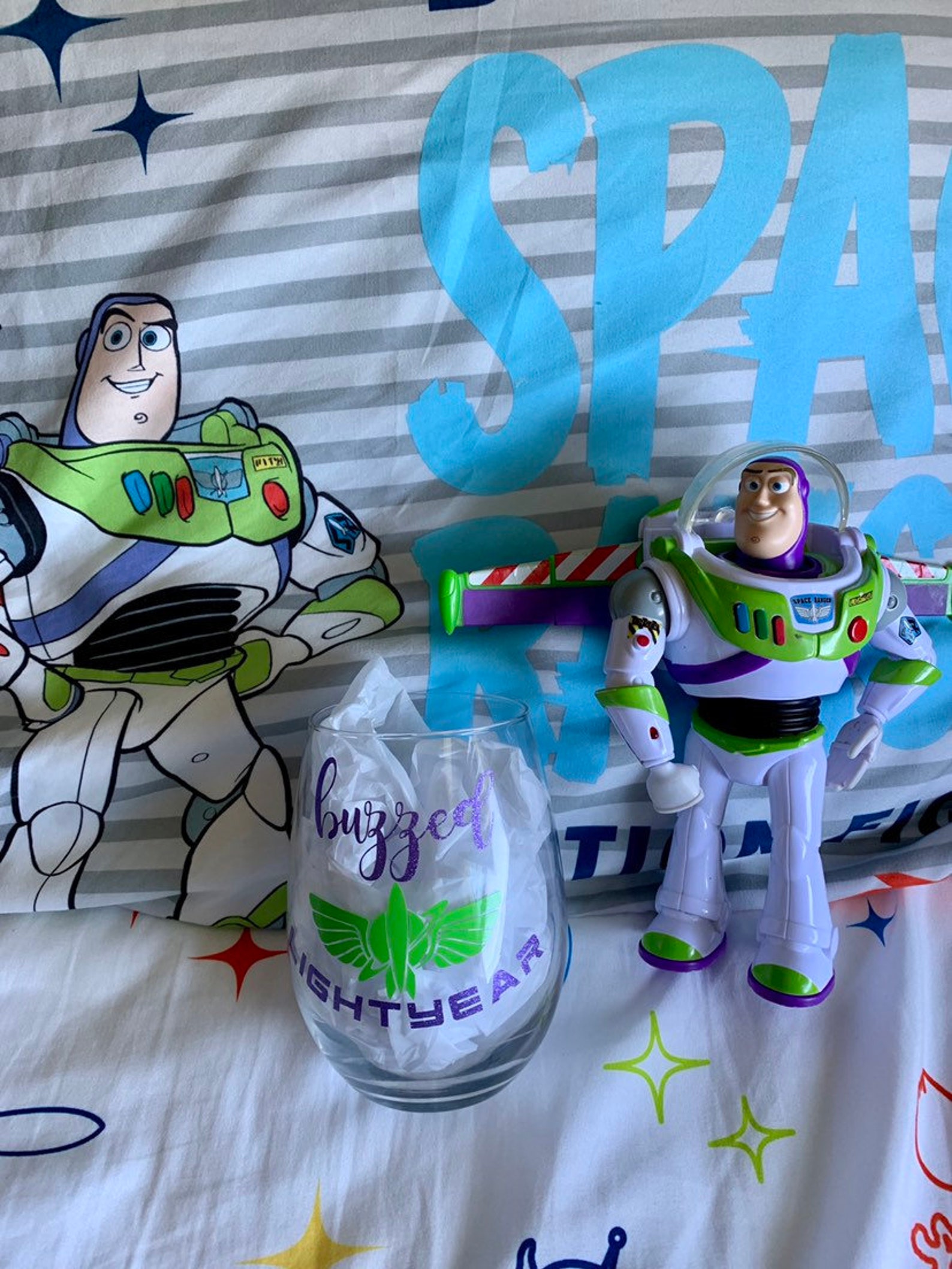Buzz Lightyear Wine Glass Buzzed Lightyear Wine Glass Buzz - Etsy