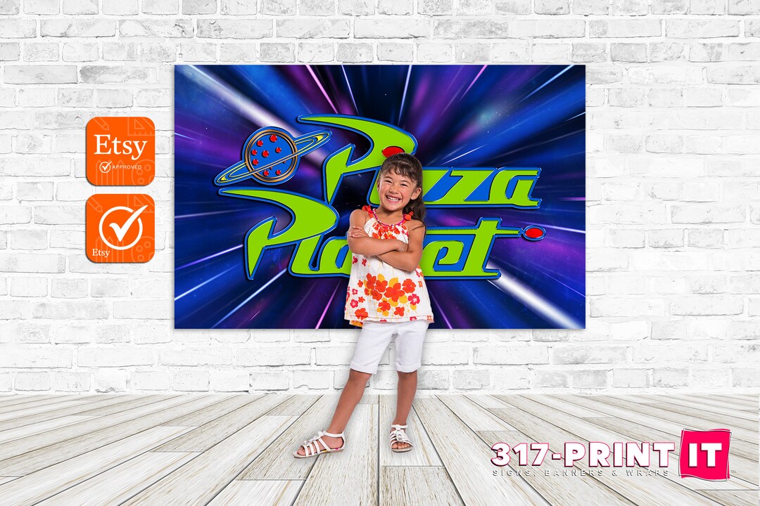 Pizza Planet Backdrop - Etsy