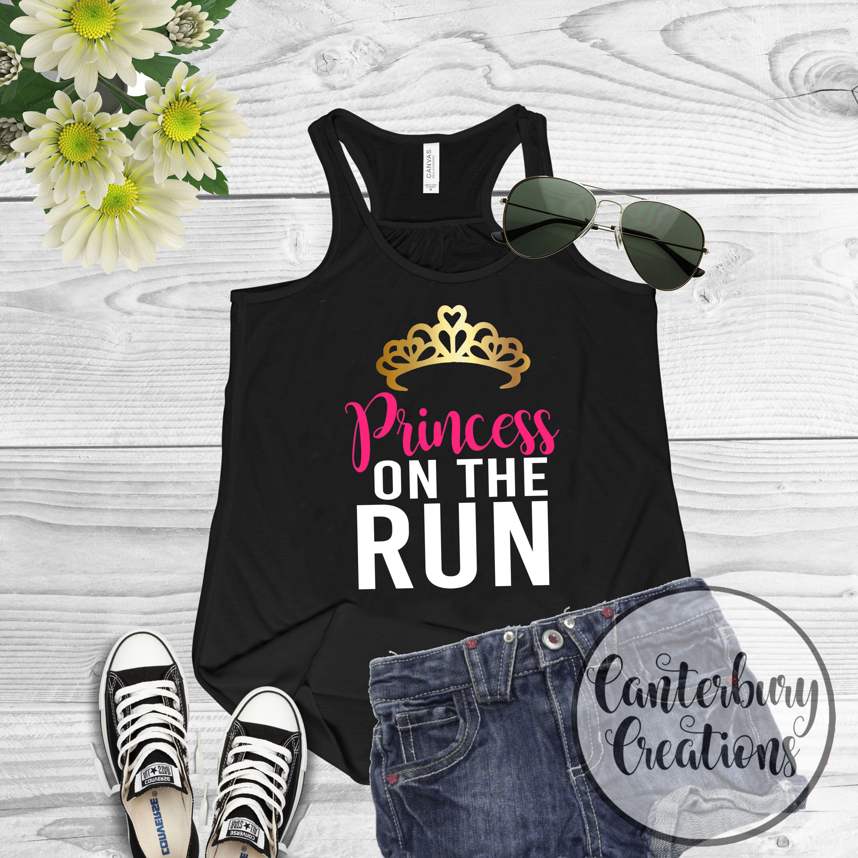Princess on the Run Racerback Tank Disney vacation disney | Etsy