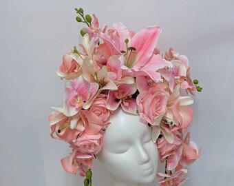 Pink Headpiece - Etsy