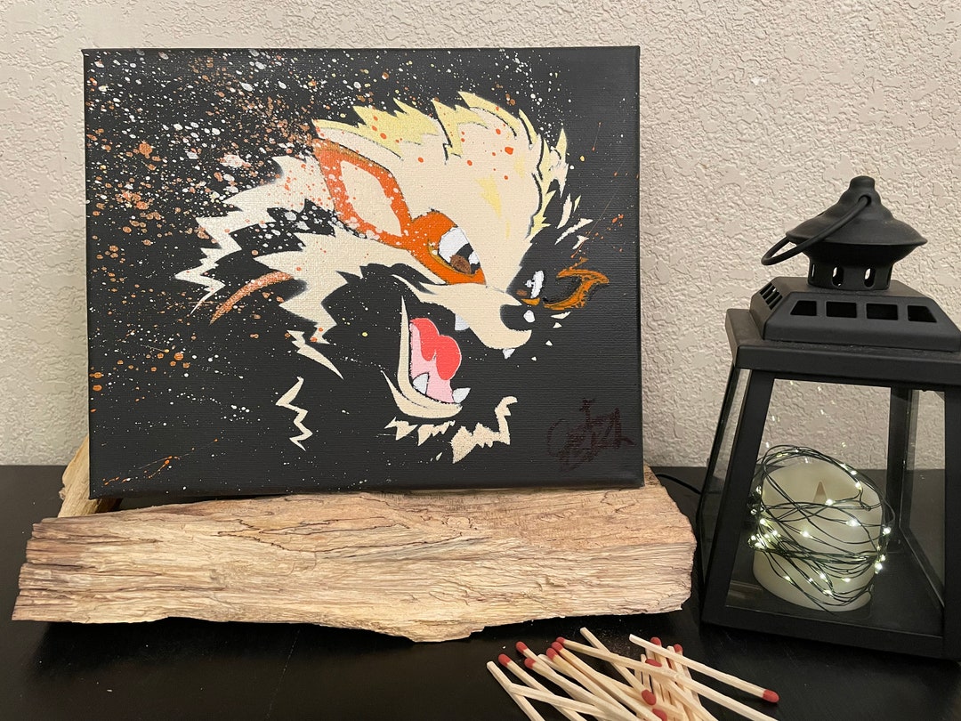 Arcanine Pokemon Spray Painting - Etsy