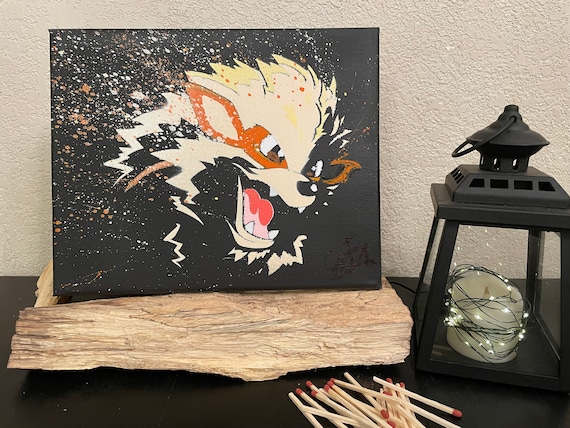 Arcanine Pokemon Spray Painting - Etsy