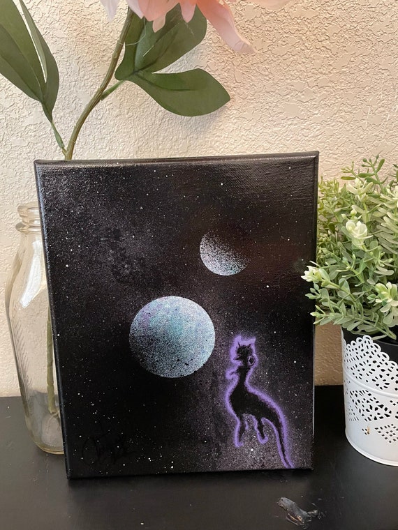 Mewtwo Pokémon Spray Painting - Etsy