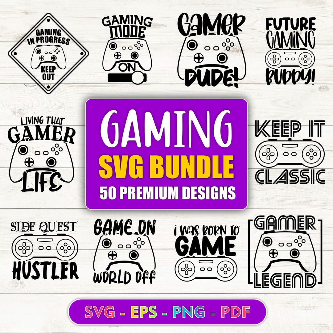 Video Game SVG Bundle: Gamer Graphics (digital Download) - Etsy