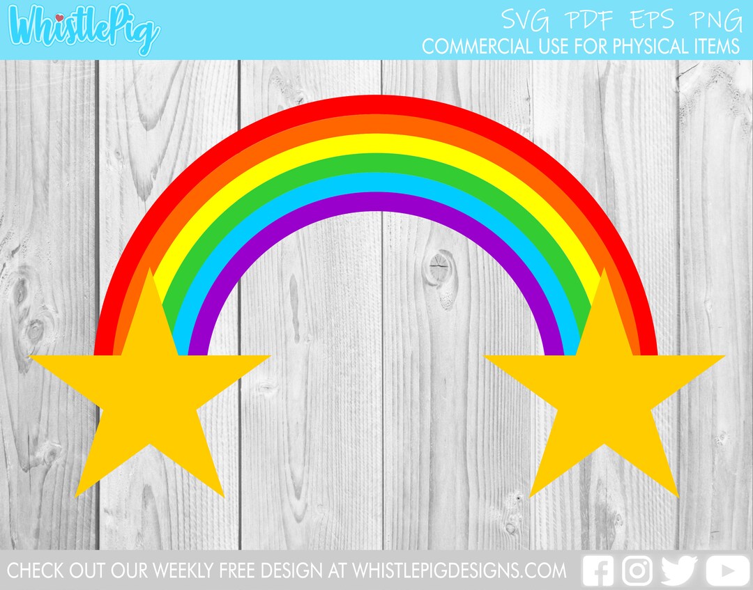 Rainbow Svg Rainbow With Clouds Svg Rainbow Cut File Magic - Etsy