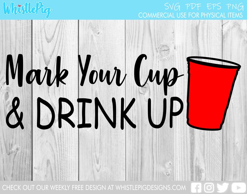 Mark Your Cup & Drink up SVG Mark Your Cup and Drink up SVG - Etsy