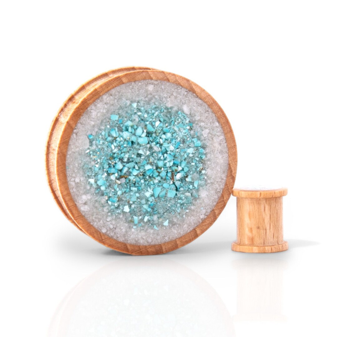 Turquoise Plugs, Custom Wood Plugs, Custom Turquoise Gauges, Crystal ...
