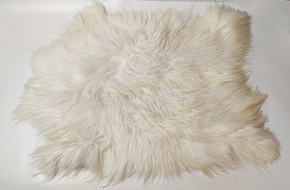 Real Genuine Goat Fur Pelt Rug Natural White - Etsy