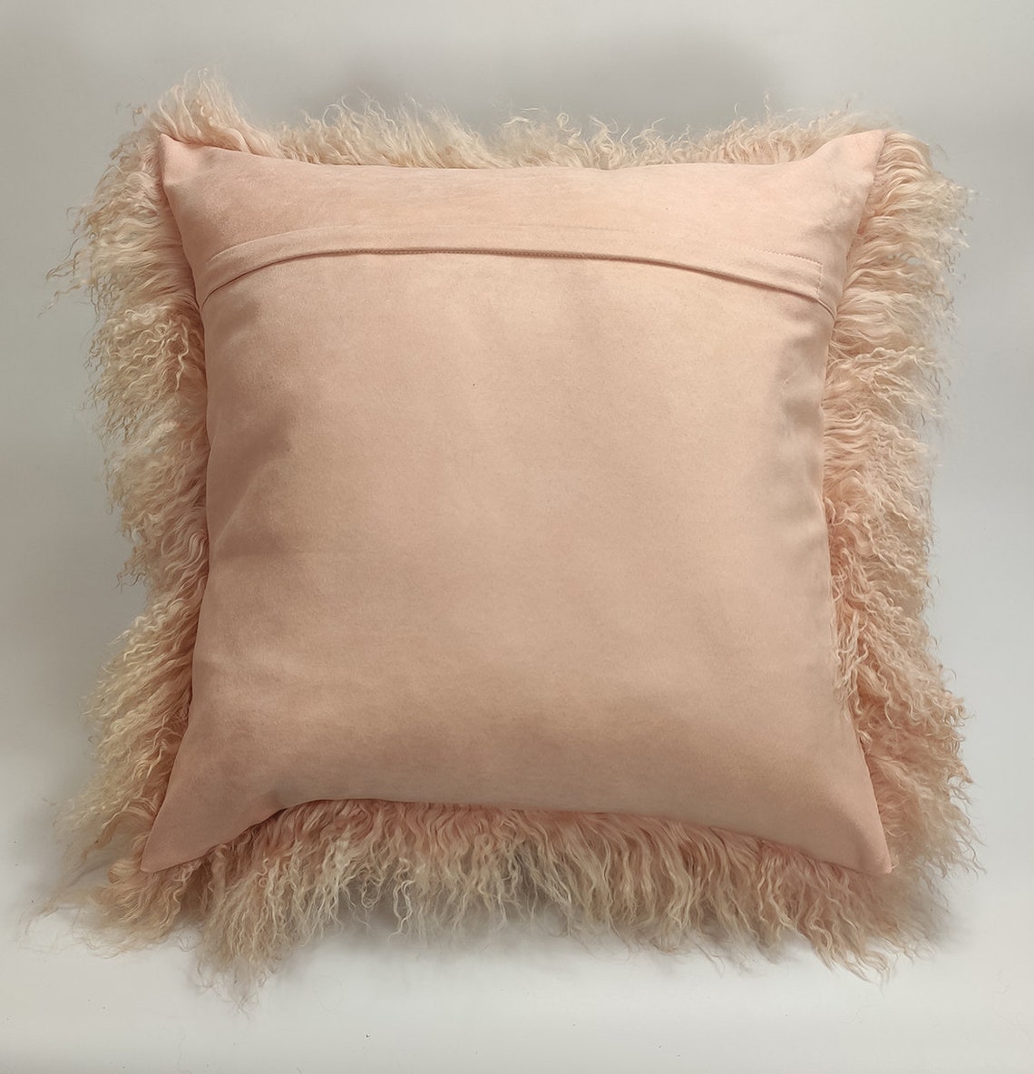 20x 20 Dusty Pink Tibetan Lamb Fur Pillow Cover | Etsy