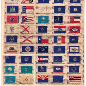 1976 Flags of the US States "bicentenial Usa""a Broken Pane" and ...