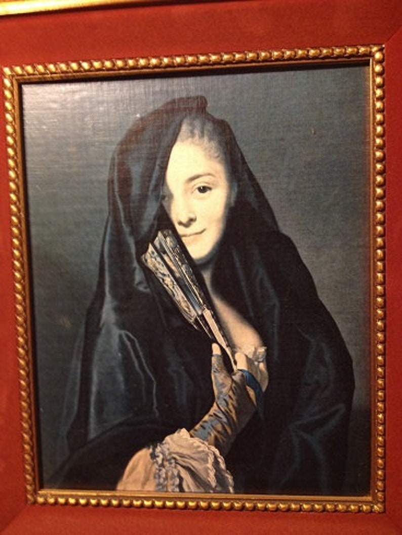 Alexander Roslin 1718-1793 a 1952 Reproduction Lady With a Vail ... Alexander Roslin 1718-1793 a 1952 Reproduction Lady With a Vail ...
