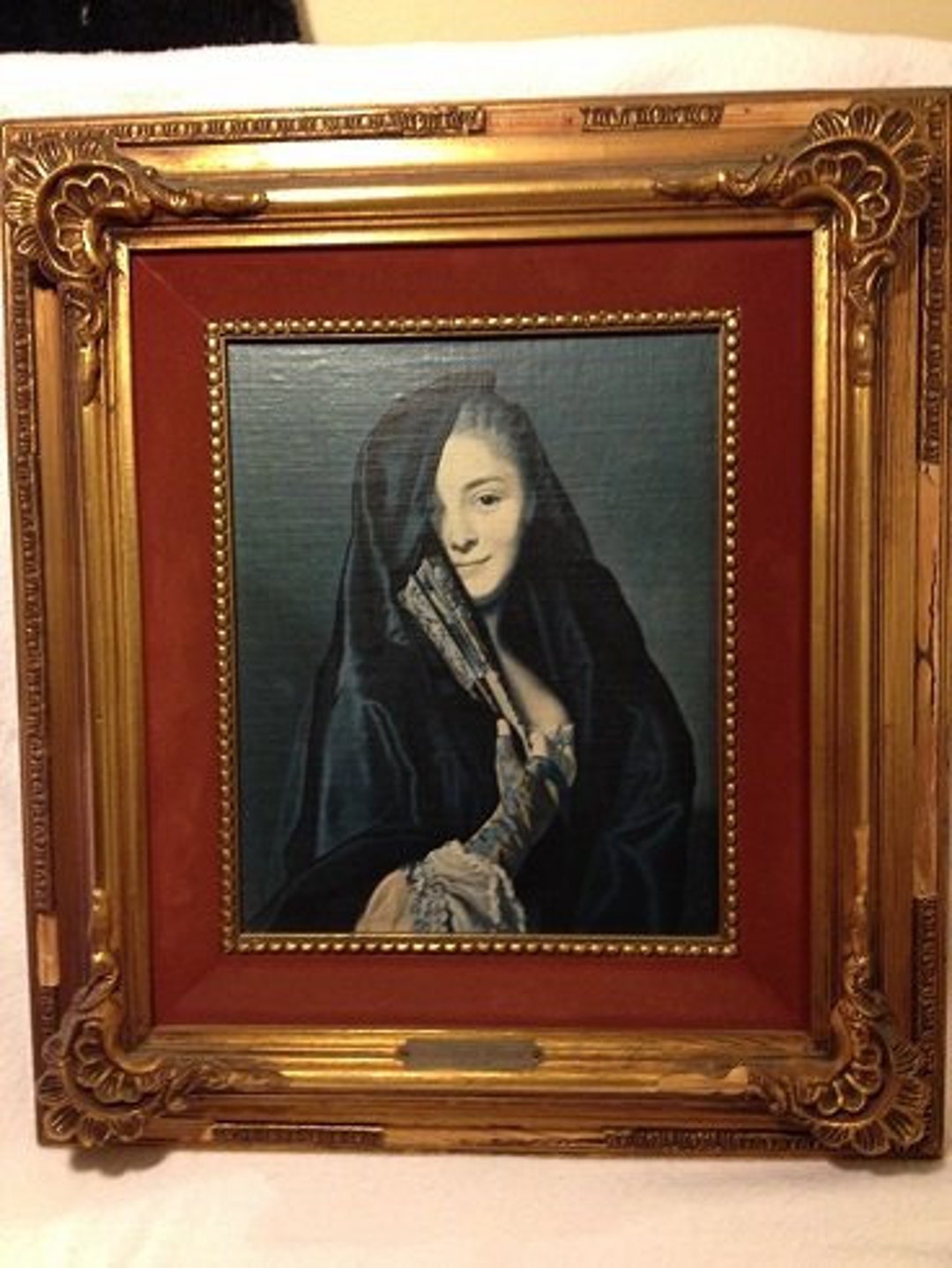 Alexander Roslin 1718-1793 a 1952 Reproduction Lady With a Vail ... Alexander Roslin 1718-1793 a 1952 Reproduction Lady With a Vail ...