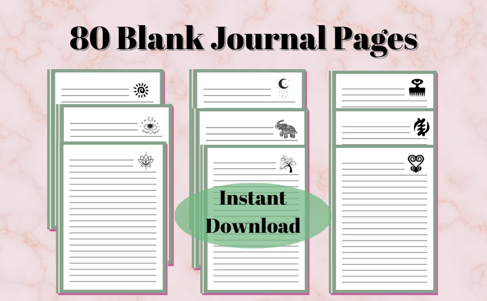 Blank Journal Pages Digital Download - Etsy
