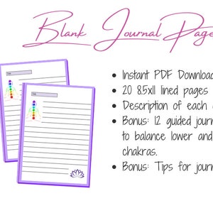 Blank Chakra Journal Pages Printable Download - Etsy