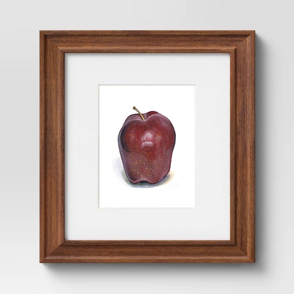 Red Apple Print - Etsy