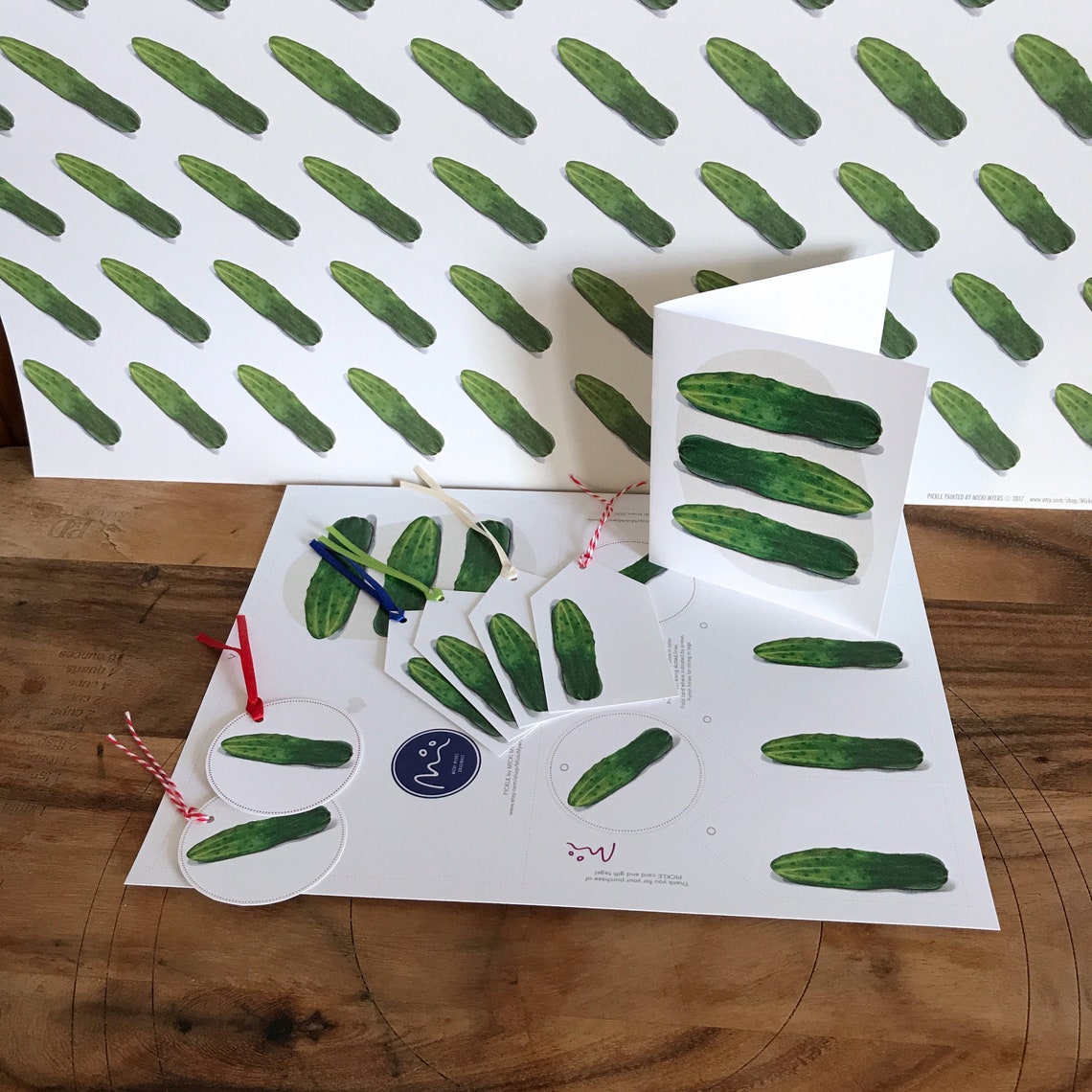 Printable Pickle Gift Tags Downloadable Pickle Gift Tags | Etsy