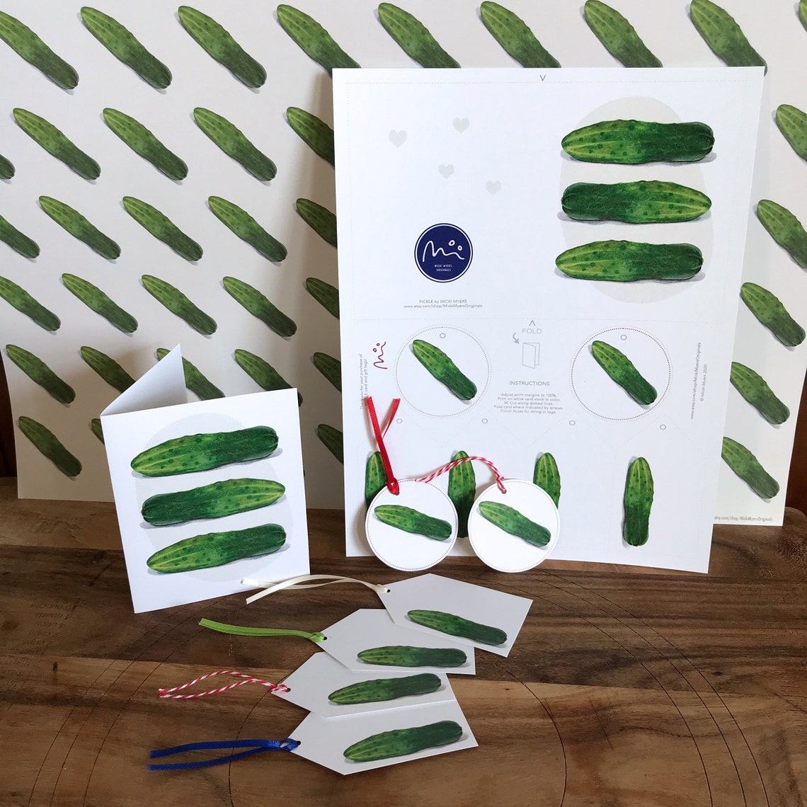 Printable Pickle Gift Tags Downloadable Pickle Gift Tags - Etsy