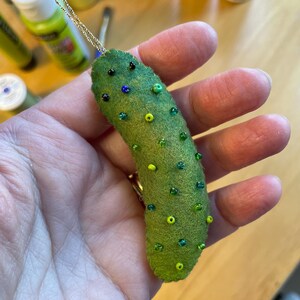 Beaded Felt Pickle Ornament: Handmade Christmas Decoration - Etsy