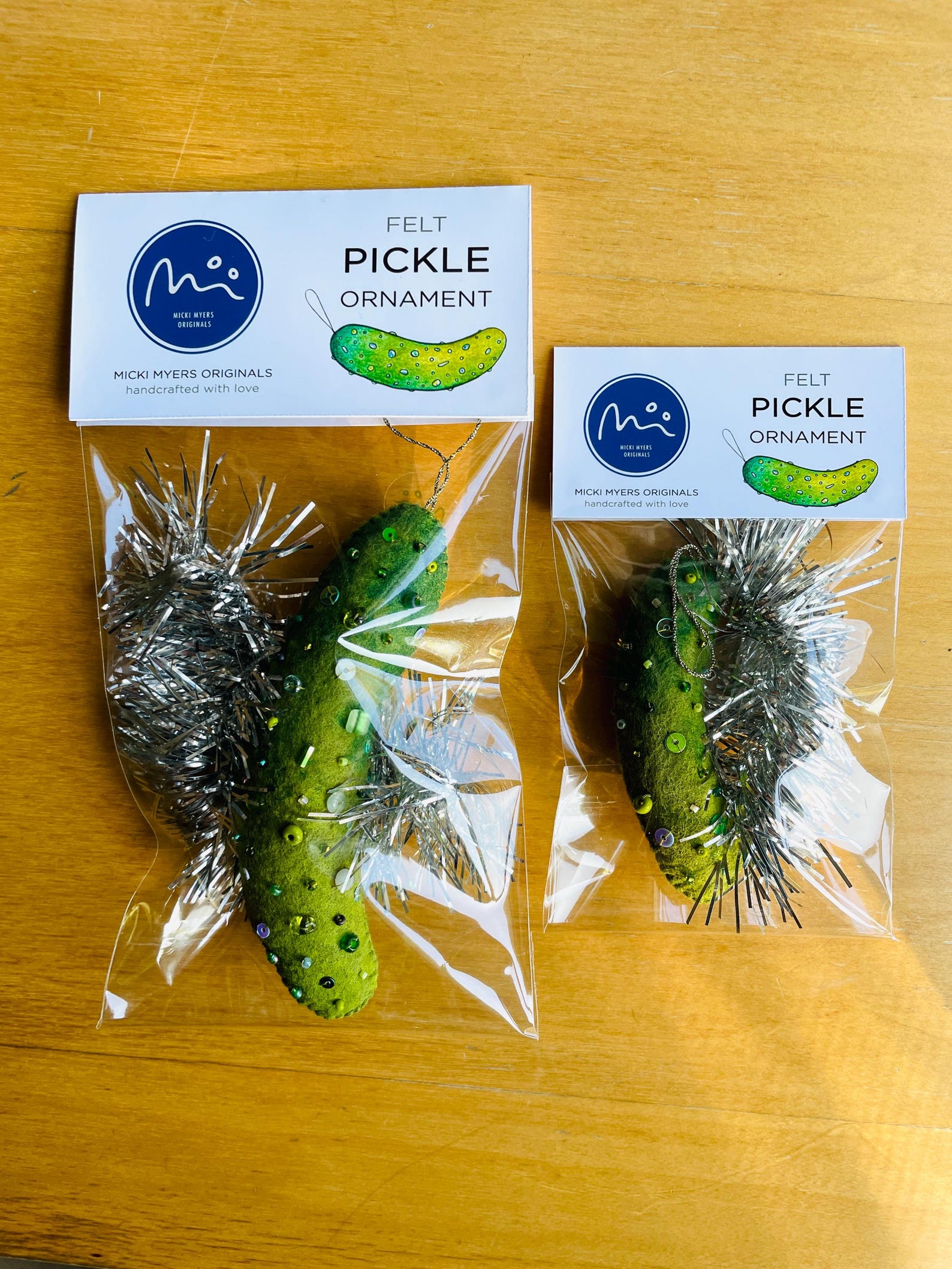 Beaded Felt Pickle Ornament: Handmade Christmas Decoration - Etsy