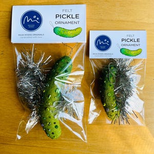 Beaded Felt Pickle Ornament: Handmade Christmas Decoration - Etsy