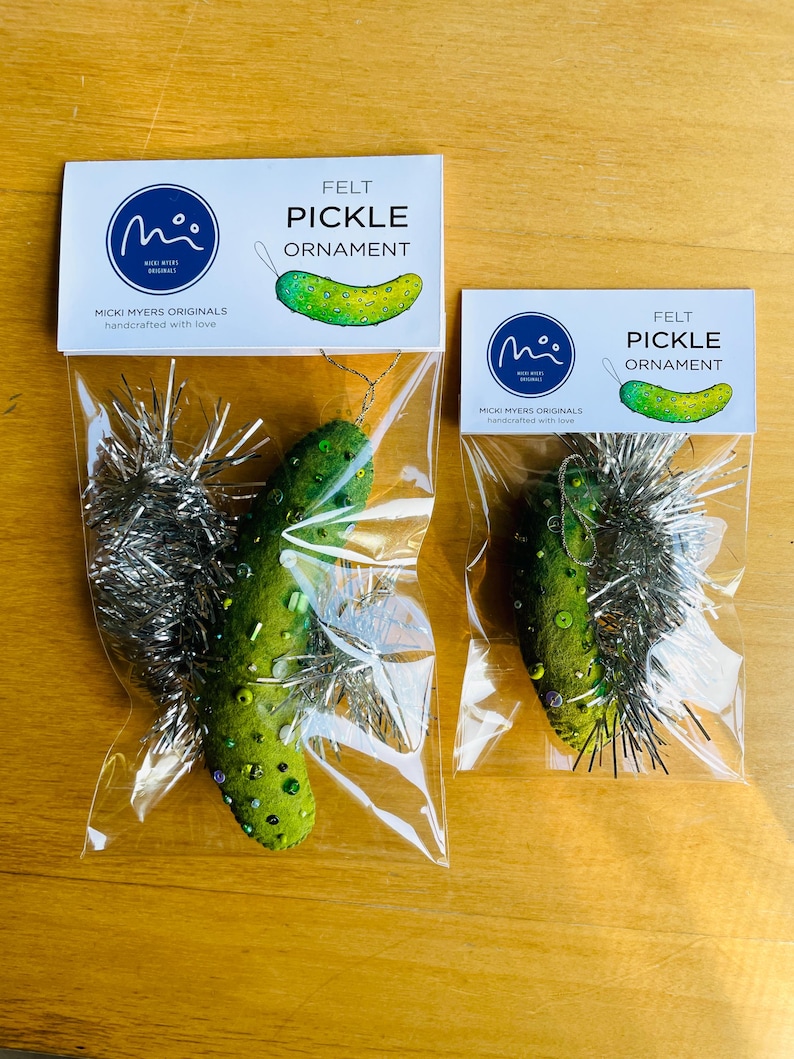 Beaded Felt Pickle Ornament: Handmade Christmas Decoration - Etsy