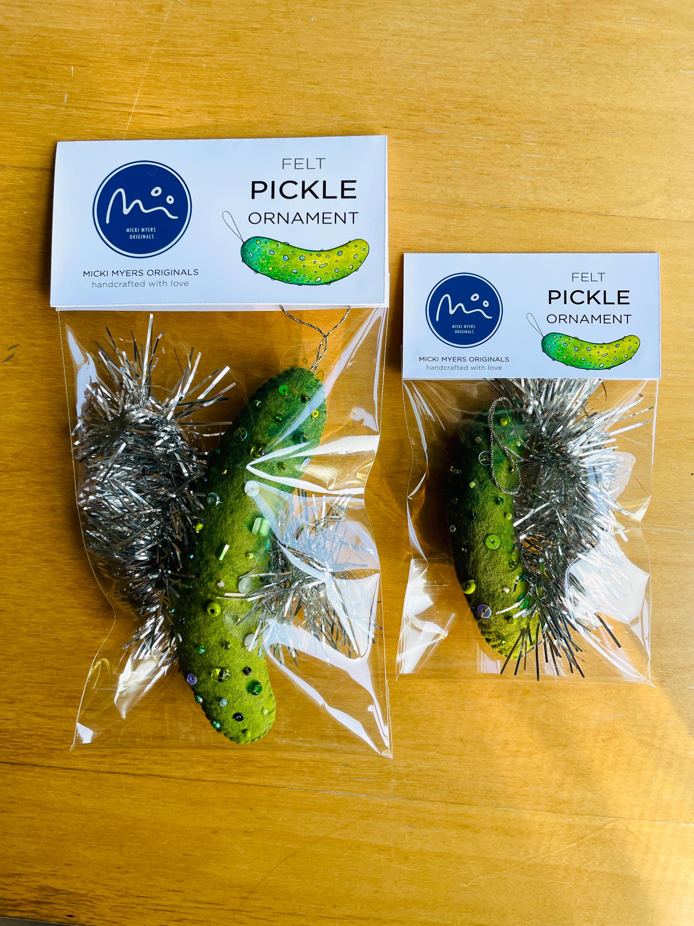 Beaded Felt Pickle Ornament: Handmade Christmas Decoration - Etsy