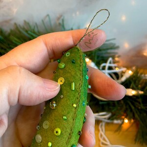 Beaded Felt Pickle Ornament: Handmade Christmas Decoration - Etsy
