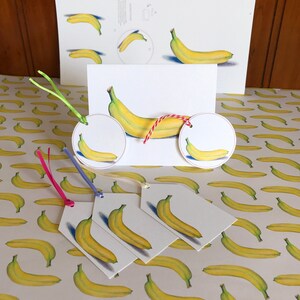 Banana Gift Tags & Card: Playful Printable PDF Download - Etsy