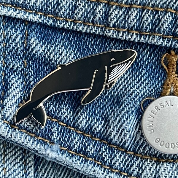 Whale Enamel Pin - Etsy