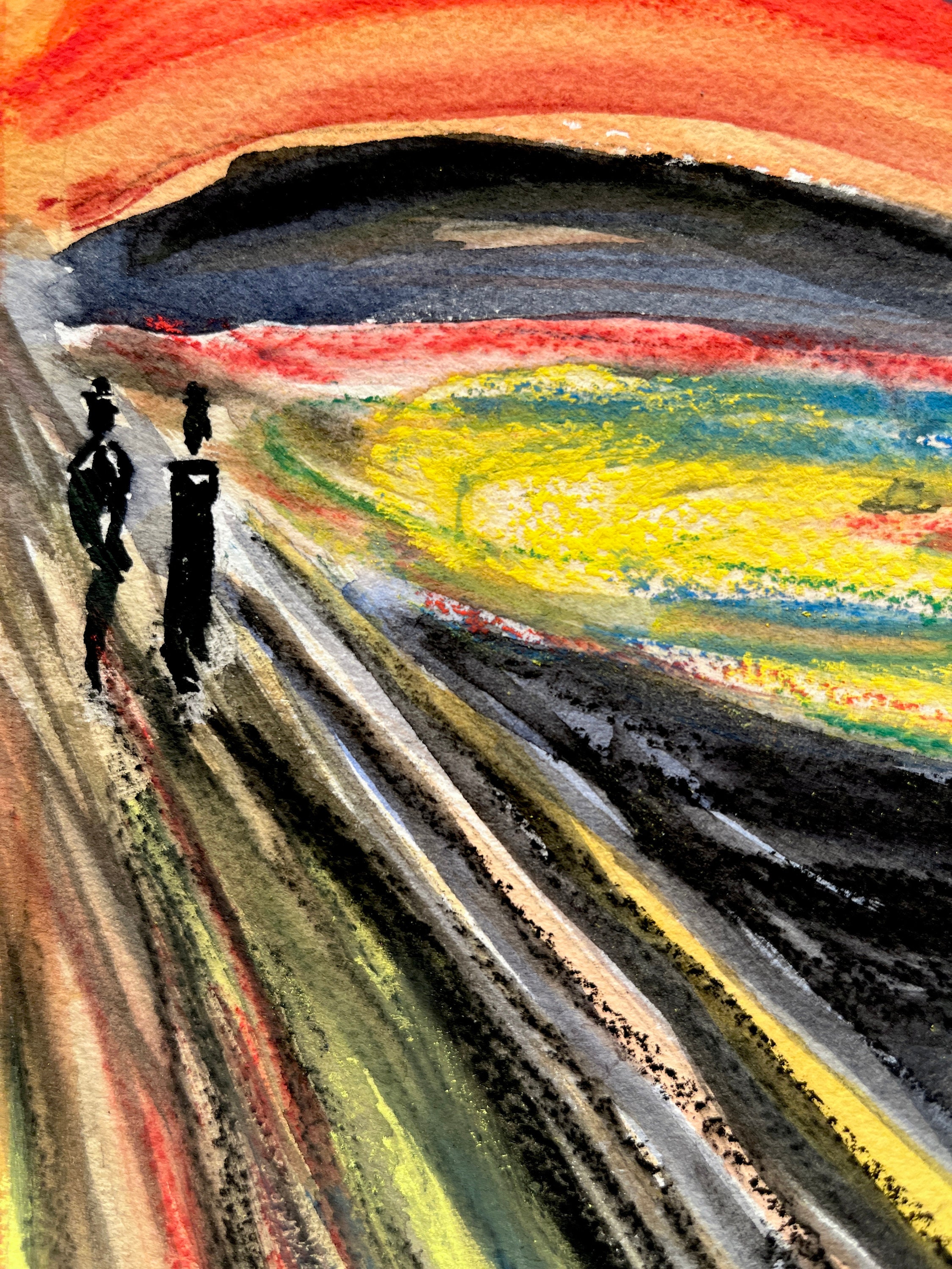 The Scream Uncle Sam Cartoon, Original, One of a Kind Painting Parody ...