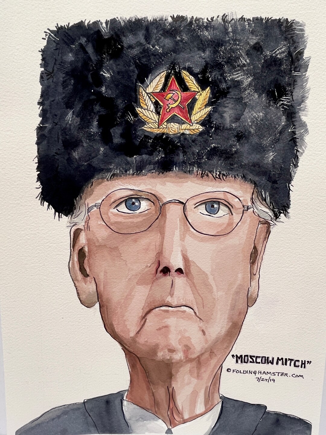 Moscow Mitch Mcconnell Cartoon, Original, One of a Kind Painting - Etsy