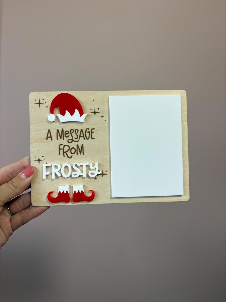 Personalized Elf Message Board, Engraved Christmas Tradition - Etsy