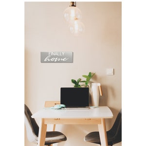 Finally Home Handmade Minimalist Black, Gray, White Wood Sign Home Art ...