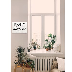 Finally Home Handmade Minimalist Black, Gray, White Wood Sign Home Art ...