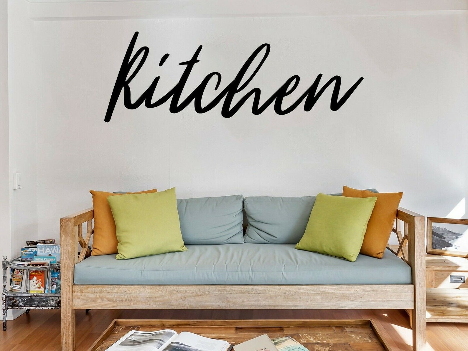 Kitchen Cursive Vinyl Sign Decal & Sticker for Car Home Decor - Etsy