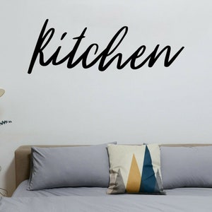 Kitchen Cursive Vinyl Sign Decal & Sticker for Car Home Decor Wall Art ...