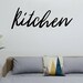Kitchen Cursive Vinyl Sign Decal & Sticker for Car Home Decor Wall Art ...